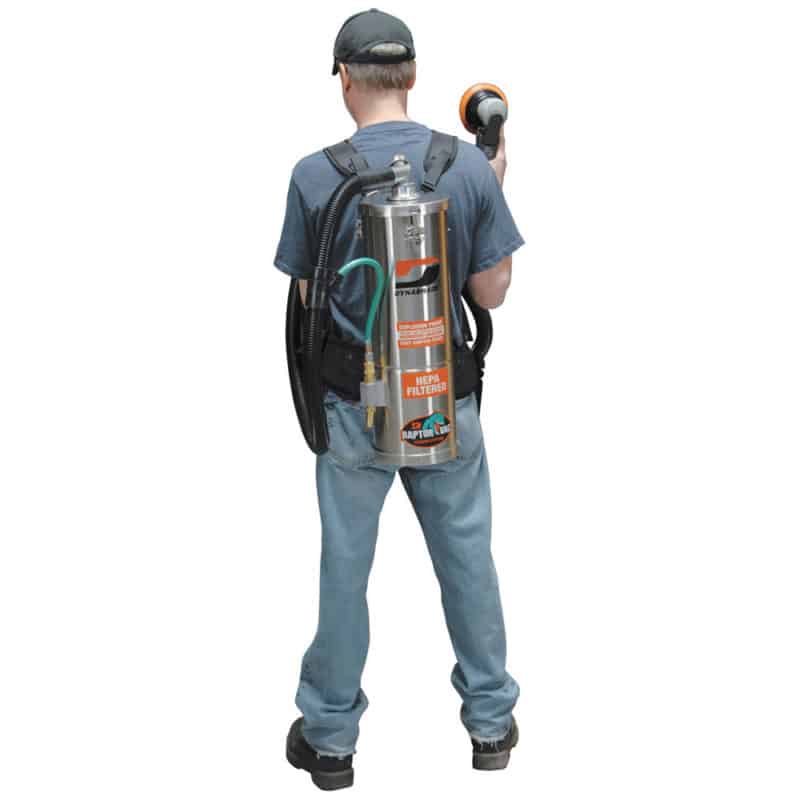 Dynabrade 61472 Raptor Vac Pneumatic Vacuum - Backpack Style, 1.5 ...